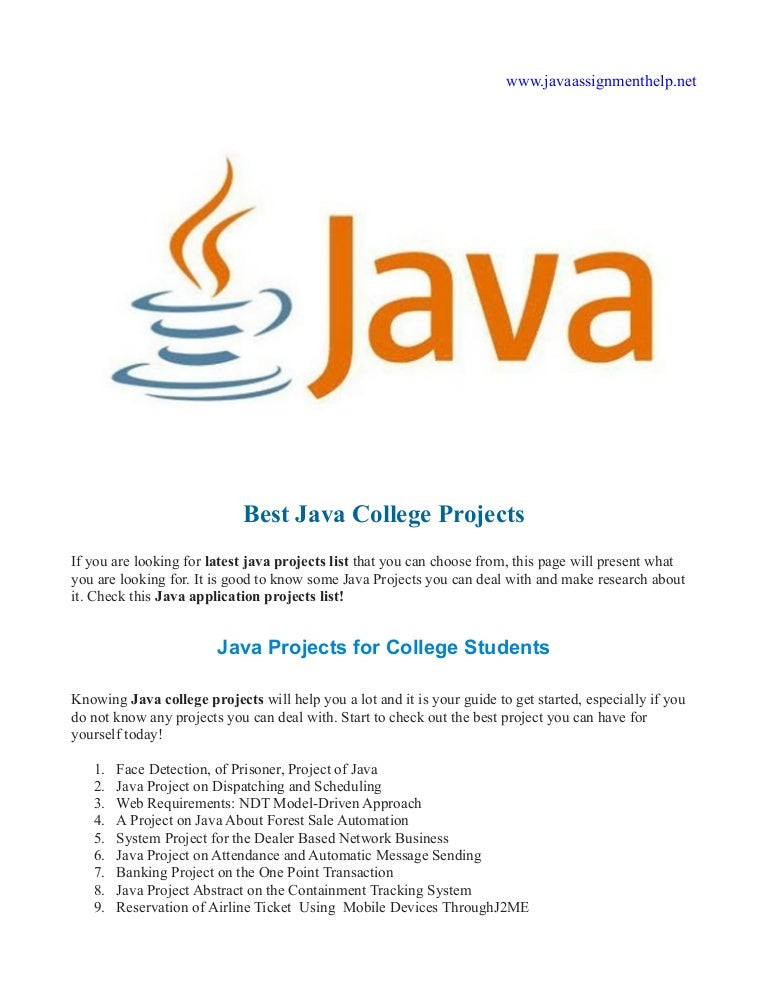 Best Java College Projects 