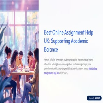 Best Online Assignment Help UK Supporting Academic Balance | PDF