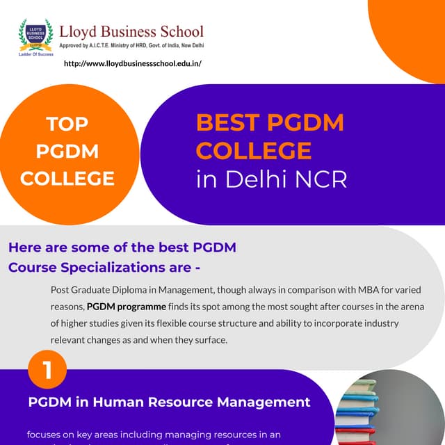 Best PGDM colleges in Delhi NCR - Lloyd Business School | PDF