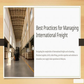 Best Practices for Managing International Freight | PPTX