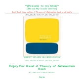 Best (RECOMMEND) Book A Theory of Minimalism full_acces By Marc Botha
