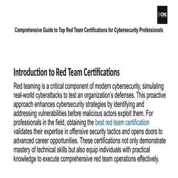 Comprehensive Guide to Top Red Team Certifications for Cybersecurity ...
