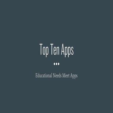 Best 10 APPS- Howard, Cooper .pptx