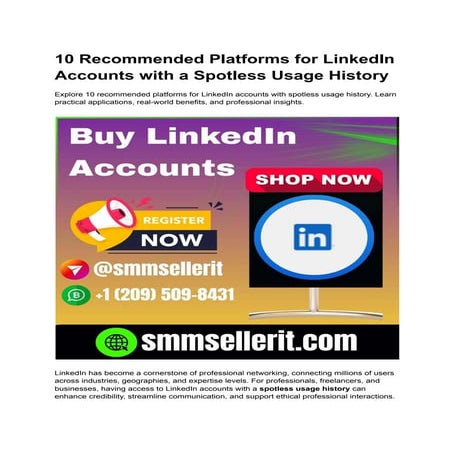 Best 10 Platforms to Buy LinkedIn Accounts With Clean Usage Logs .pdf