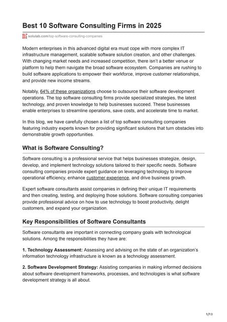 Choosing the Right IT Consulting Partner for Your Digital Journey | PDF