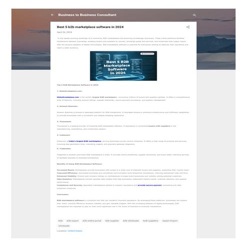 Best 5 b2b marketplace software in 2024 - GTP | PDF