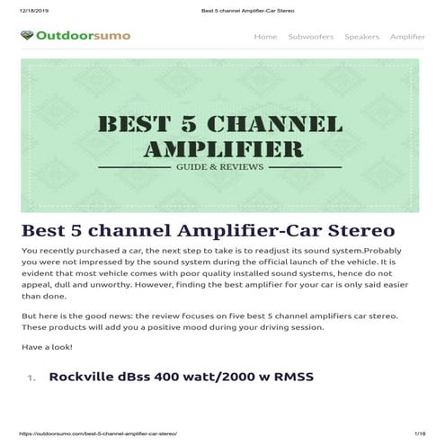 Amplifiers for Car Audio – A Comprehensive Guide.pdf