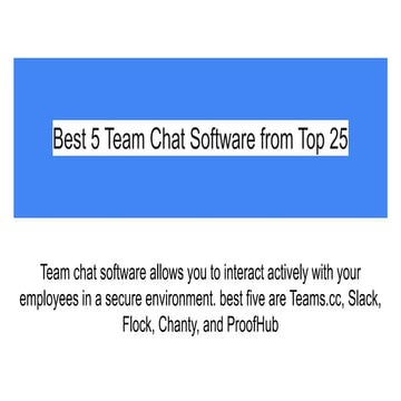 Best 5 Team Chat Software from Top 25.pdf