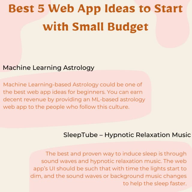 5 Best Web App Ideas to Start With Small Budget | PDF