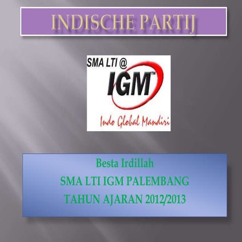 indische Partij | PPTX