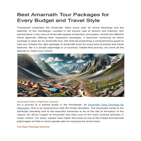 Best Amarnath Tour Packages for Every Budget and Travel Style.pdf
