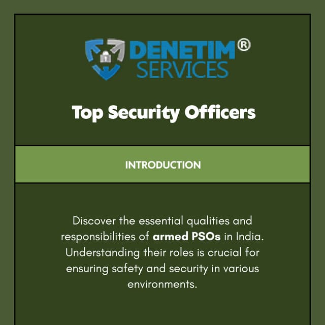 Best Armed PSO & Security Officers in India - Denetim.pdf