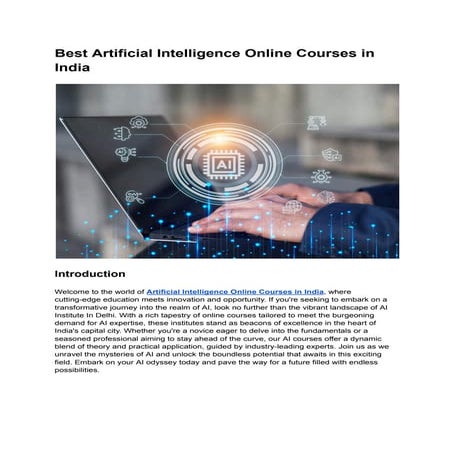 Best Artificial Intelligence Online Courses in India.pdf