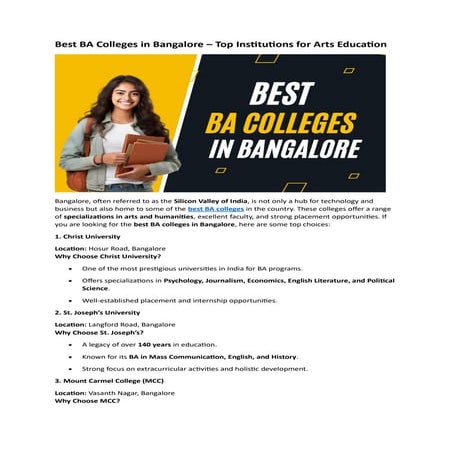 Best BA Colleges in Bangalore........pdf