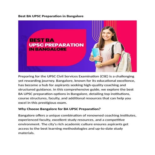 Best BA UPSC Preparation in Bangalore.docx