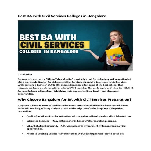 Best BA with Civil Services Colleges in Bangalore.docx