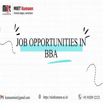 Best & Leading BBA College In Haldwani - MIET Kumaon | PPT