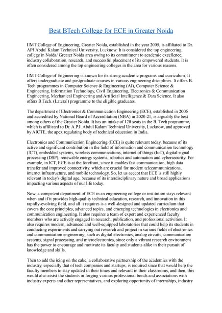 B.Tech Civil Engineering | PPT