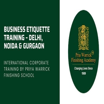 Comprehensive Business Etiquette Training for Corporate Success in ...