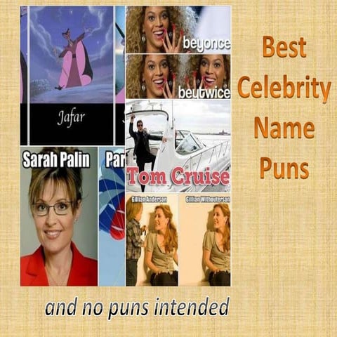 Best Celebrity Name Puns | PPTX