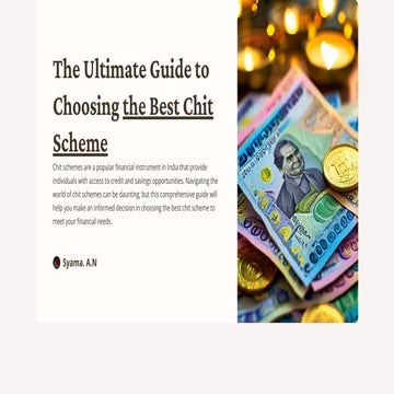 Best Chit Scheme Kerala: Your Guide to Choosing | PPT