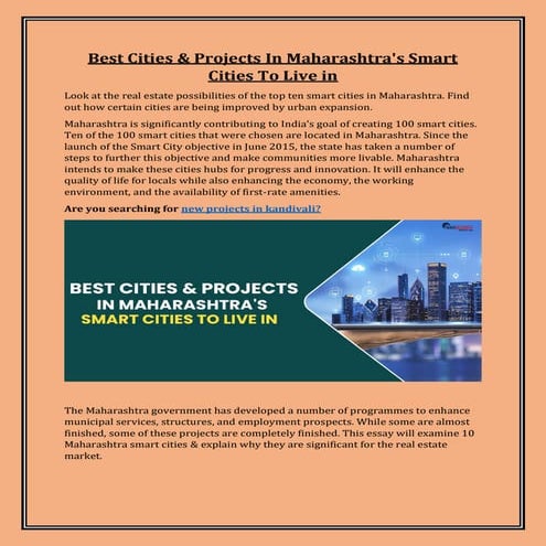 Best Cities & Projects In Maharashtra's Smart Cities To Live in.pdf