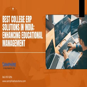 Best ERP Software for Schools in India | Franciscan Solutions | PDF