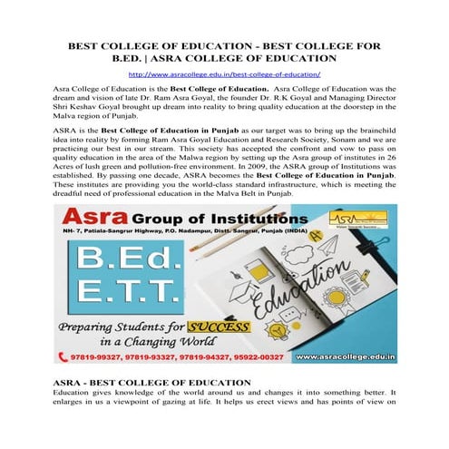 Best college of education | PDF