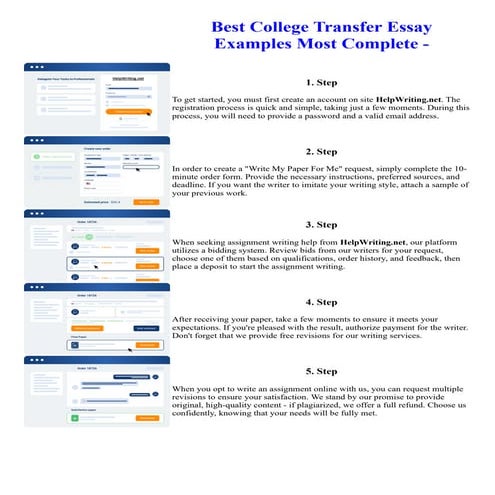 Best College Transfer Essay Examples Most Complete - | PDF