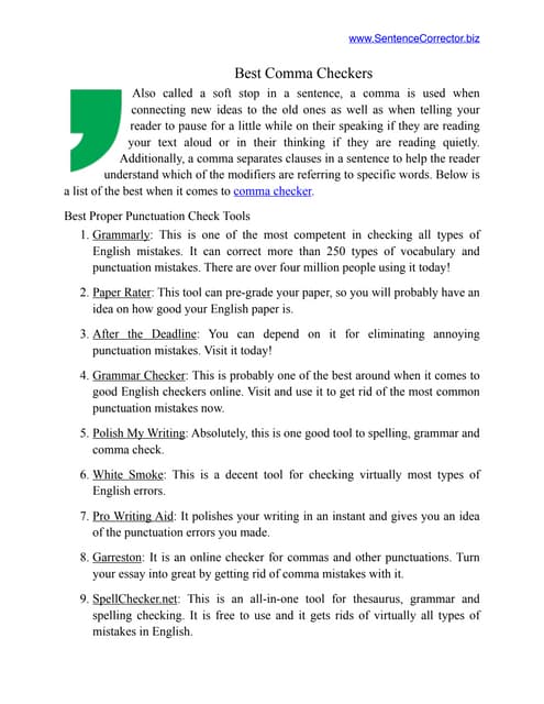 30 Best English Grammar Checkers | PDF