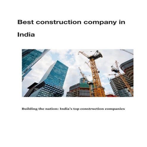 Best construction companies in India - EPC | PDF