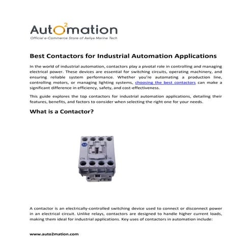 Best Contactors for Industrial Automation Applications.pdf