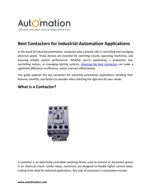 Smart Contactors The Future of Industrial Automation (1).pdf