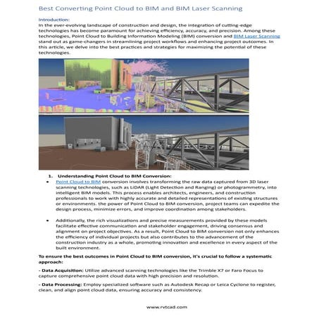 Best Converting Point Cloud to BIM and BIM Laser Scanning.pdf | Cloud Computing | Internet