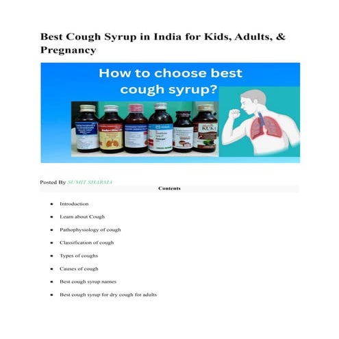 Best Cough Syrup in India for Kids, Adults, & Pregnancy.pdf