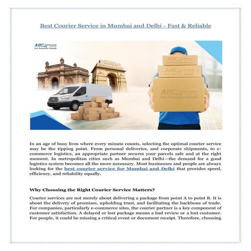 Best Courier Service in Mumbai and Delhi - Fast & Reliable | PDF