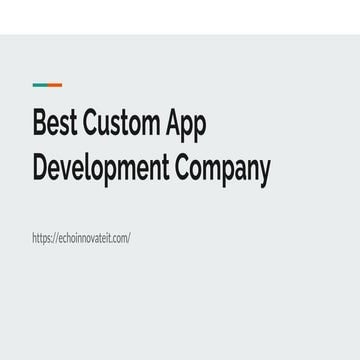 Best Custom App Development Company -EchoinnovateIT.pptx
