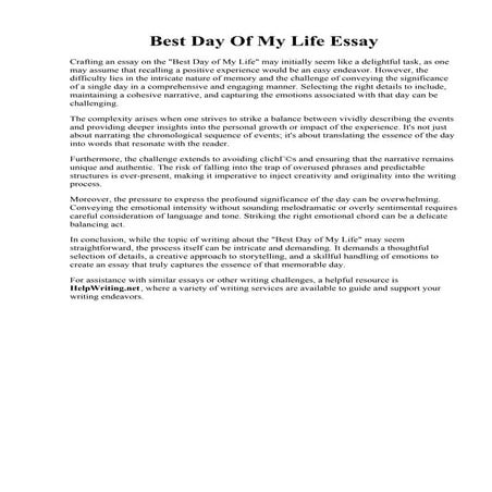 Best Day Of My Life Essay.pdf