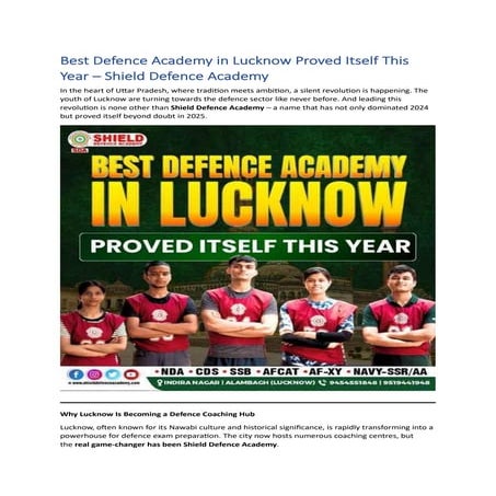 Best Defence Academy in Lucknow Proved Itself This Year.pdf