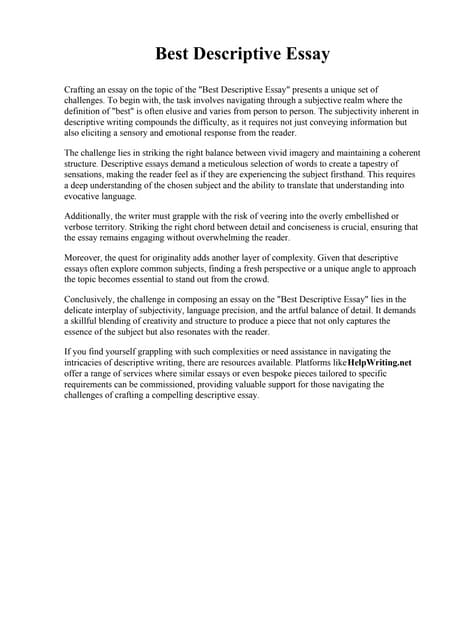 Essay My Favourite Place. Martin University | PDF