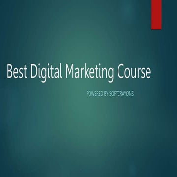 Digital Marketing Course and Training ppt | PPT