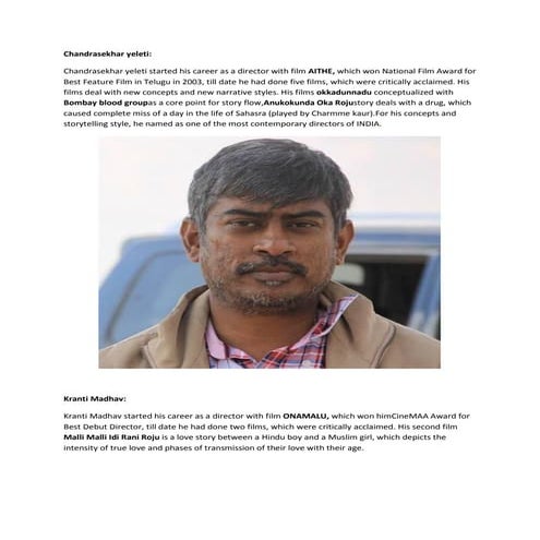 SENSIBLE DIRECTORS IN TOLLYWOOD | PDF