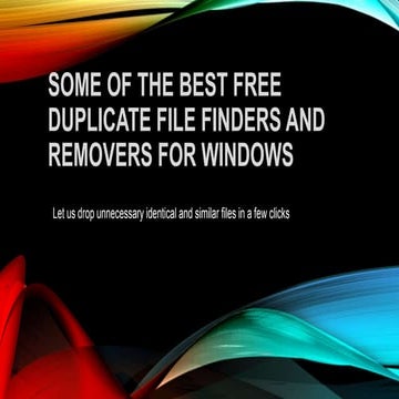 Best Duplicate File Finder & Remover for Windows 10 PC | PPT
