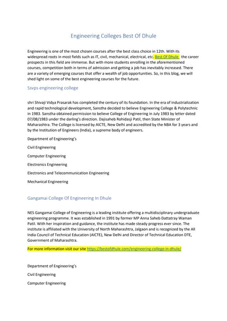 Brindavan college of engineering | PPT