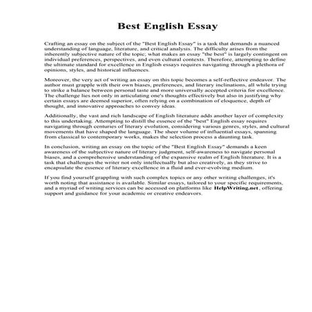 Best English Essay Topics. Middle Tennessee State University | PDF