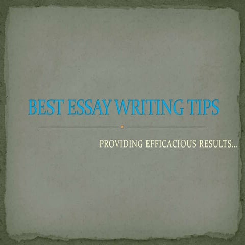 Best essay writing tips new | PPT