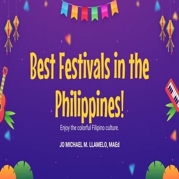 Best Festivals in the Philippines by Michael | PDF