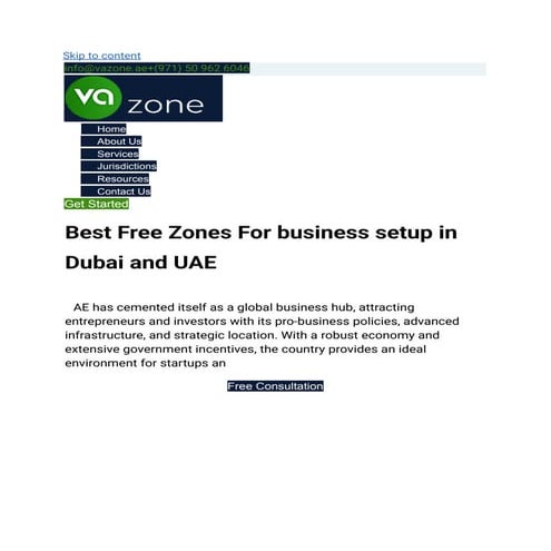 Best Free Zones For business setup in Dubai and UAE.pdf