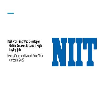 Best Front End Web Developer Online Courses to Land a High Paying Job | PPTX