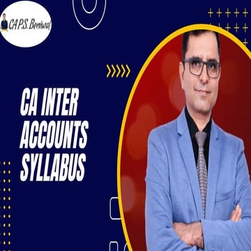CA Inter New Syllabus Success Guide by CA P.S. Beniwal | PDF